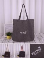 China Plain Custom Sublimation Blanks Tote Bags With Logo in White Polyester Canvas for sale