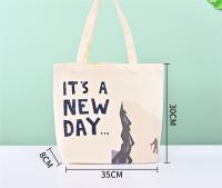 China Newest Fashinable Recycled Cotton Canvas Tote Bag with Custom Print Logo Shopping for sale