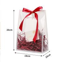 China Medium 30-50cm Customized Color Pvc Clear Duffle Bag With Logo Zipper Pvc Beach Hand Bag for sale
