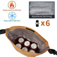 China Insulated Food Thermal Aluminum Foil Dupont Tyvek Kraft Paper Lunch Cooler Bag With Handle in Custom Print for sale