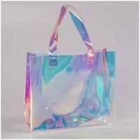 China Letter Pattern Pvc Tote Bag Waterproof Transparent and Customizable Design for sale
