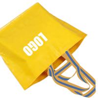 China Custom Logos Medium Size Reusable Waterproof Pp Woven Laminated Shopping Tote Bags for sale