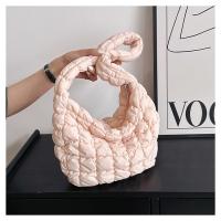 China Customized Color Winter Cotton Padded Quilted Sling Down Tote Bag for Women in Winter for sale