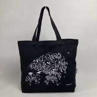 China 12 Oz Black Canvas Tote Bag for Luxury Shopping Organic Cotton Material for sale
