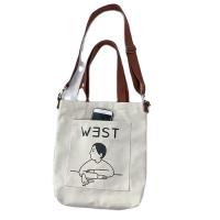 China Soft-loop Style Custom Printed Eco Friendly Recycled Large Canvas Grocery Shopping Strap Tote Bag for sale