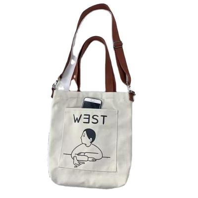 China Soft-loop Style Custom Printed Eco Friendly Recycled Large Canvas Grocery Shopping Strap Tote Bag for sale