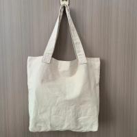 China Canvas Shopping Bag with Logos Plain Custom Sublimation Blanks White Polyester Tote Bag for sale