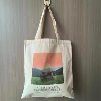 China Canvas Shopping Bag with Logos Plain Custom Sublimation Blanks White Polyester Tote Bag for sale