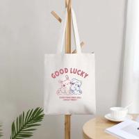 China Canvas Shopping Bag with Logos Plain Custom Sublimation Blanks White Polyester Tote Bag for sale