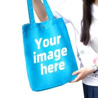 China Newest Fashinable Style Custom Shopping Bag Canvas Tote Bags with Full Color Printing for sale