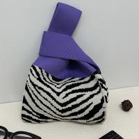 China Fashion Luxury Flower Pattern Mini Purse Women Handbag Shopping Cute Knitted Tote Bag for sale