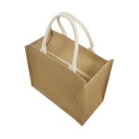China Jute Tote Bag for Wedding Natural Burlap Linen Canvas Shopping Bag for sale