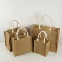 China Jute Tote Bag for Wedding Natural Burlap Linen Canvas Shopping Bag for sale