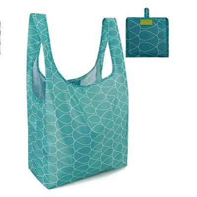 China Medium Size Ripstop Reusable Foldable Folding Tote Shopping Bag Customizable Design for sale