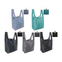 China Medium Size Ripstop Reusable Foldable Folding Tote Shopping Bag Customizable Design for sale