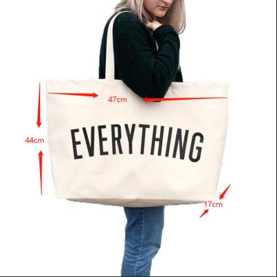 China Custom Logo Accepted Medium Oversized Printed Shopping Tote for Travel Convenience for sale