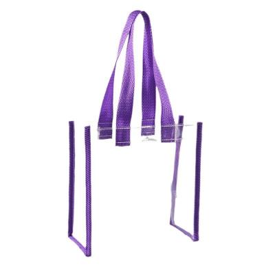 China Plastic Tote Shopping Bag Shoulder Pvc Beach Hand Bag With Logo Zipper For Merchandise for sale