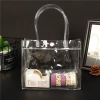 China Plastic Tote Shopping Bag Shoulder Pvc Beach Hand Bag With Logo Zipper For Merchandise for sale