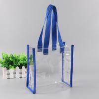 China Plastic Tote Shopping Bag Shoulder Pvc Beach Hand Bag With Logo Zipper For Merchandise for sale