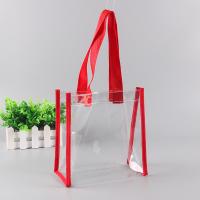 China Plastic Tote Shopping Bag Shoulder Pvc Beach Hand Bag With Logo Zipper For Merchandise for sale