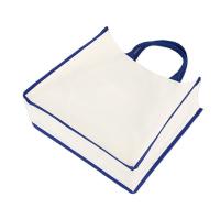 China Customized Tote Bag Blank Square Bottom Cotton Canvas Shopping Handbag for Advertising for sale