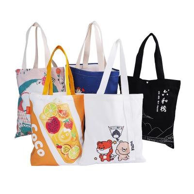 China Newest Fashionable Print Pattern Custom Handmade Blank Cotton Canvas Tote Bag with Logo for sale