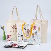 China Newest Fashionable Print Pattern Custom Handmade Blank Cotton Canvas Tote Bag with Logo for sale