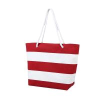 China Striped Handheld Canvas Bags Customized Tote Bag Shopping Bags with Logo for sale
