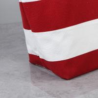 China Striped Handheld Canvas Bags Customized Tote Bag Shopping Bags with Logo for sale