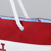 China Striped Handheld Canvas Bags Customized Tote Bag Shopping Bags with Logo for sale