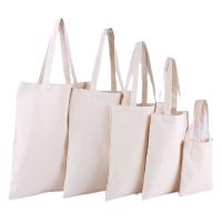 China Custom Printed Logo Women's Canvas Cotton Tote Bags with Soft-loop Style and Medium Size for sale