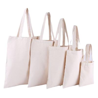 China Custom Printed Logo Women's Canvas Cotton Tote Bags with Soft-loop Style and Medium Size for sale