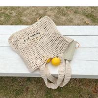 China Custom Embroidery Logo Cotton Crochet Summer Lady Beach Bag for Daily Life Adventures for sale