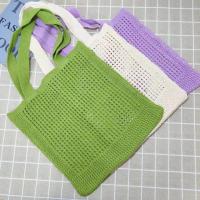 China Custom Embroidery Logo Cotton Crochet Summer Lady Beach Bag for Daily Life Adventures for sale