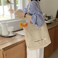 China Custom Embroidery Logo Cotton Crochet Summer Lady Beach Bag for Daily Life Adventures for sale