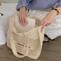 China Custom Embroidery Logo Cotton Crochet Summer Lady Beach Bag for Daily Life Adventures for sale