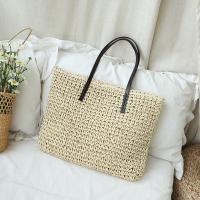 China Customized Color Women's Shoulder Mesh Large Handbag Straw Beach Tote Bag for Daily Life for sale