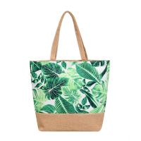 China Soft-loop Style 2024 Fashion Printed Logo Personalized Beach Shopping Bag for Women for sale