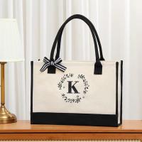 China Shopping Bags Customized Color Large Tote Canvas Bag with Personalised Design Letter for sale