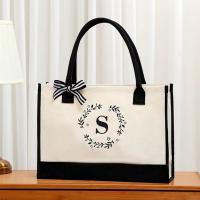 China Shopping Bags Customized Color Large Tote Canvas Bag with Personalised Design Letter for sale