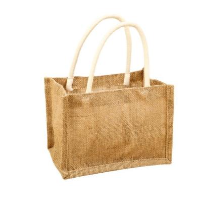 China Custom Small Burlap Jute Tote Bag for Shopping Customized Color and OEM/ODM Acceptable for sale