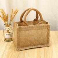 China Custom Small Burlap Jute Tote Bag for Shopping Customized Color and OEM/ODM Acceptable for sale