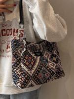 China Print Pattern Printed Canvas Shopping Bag Durable Tote Tapestry Bag for Promotion for sale