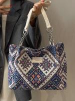 China Print Pattern Printed Canvas Shopping Bag Durable Tote Tapestry Bag for Promotion for sale