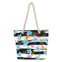 China Soft-loop Style Canvas Beach Bag Customized Shoulder Bags for Women Fashion for sale