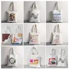 China Daily Life Custom Printed Logo Cotton Canvas Tote Bag Foldable Reusable Shopping Bag for sale