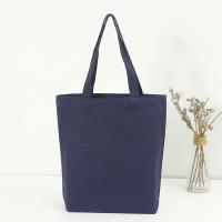 China Shopping Customizable Size Solid Color Cotton Canvas Tote Bag with Customized Logo for sale