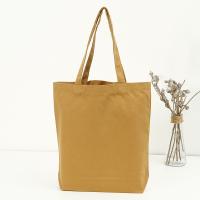 China Shopping Customizable Size Solid Color Cotton Canvas Tote Bag with Customized Logo for sale