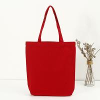 China Shopping Customizable Size Solid Color Cotton Canvas Tote Bag with Customized Logo for sale