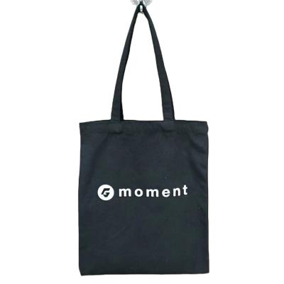 China Custom Recycled Size Reusable Advertisement Bag Black Muslin Cloth for Advertisement for sale